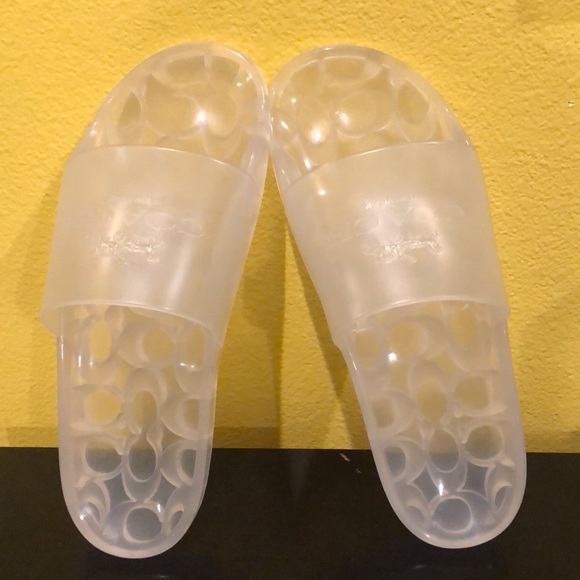 Coach | Shoes | Coach Womens Ulyssa Clear Slide Sandals Size 1b With ...
